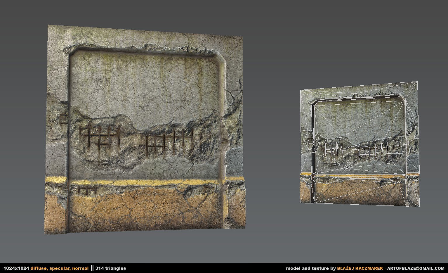 ArtStation - Modular Concrete Wall