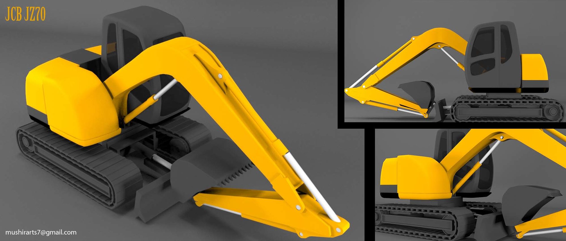 ArtStation - JCB_JZ70 3D Model