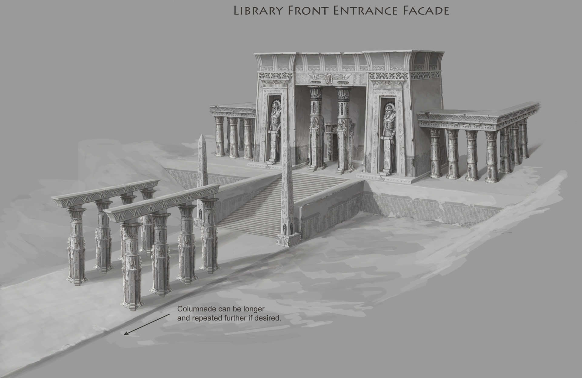 ArtStation - Library Facade (alternate)
