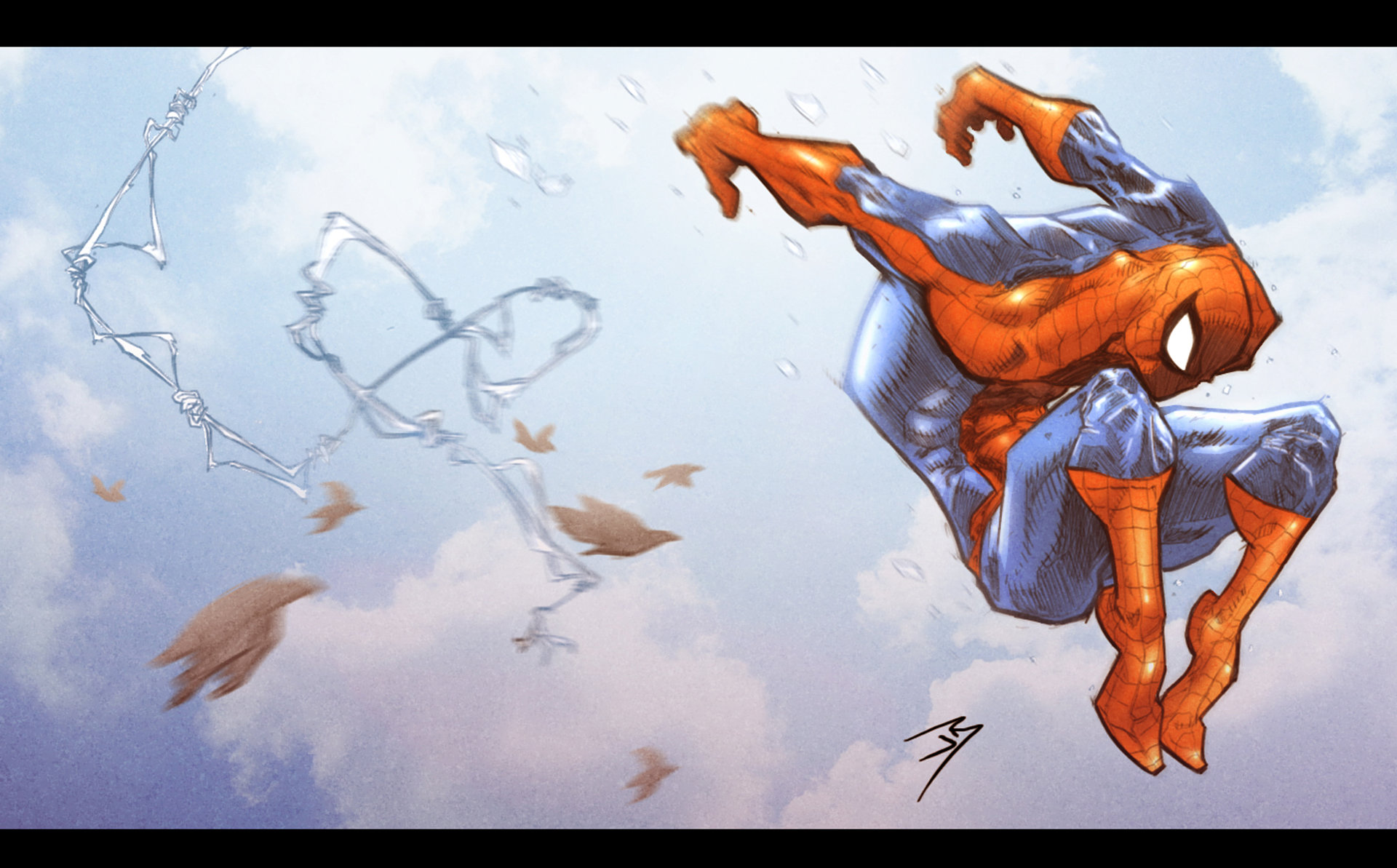 ArtStation - Spiderman warmup colored