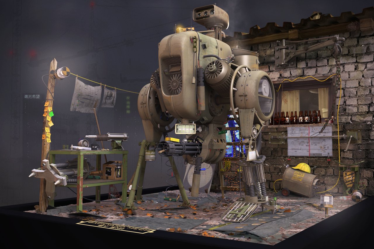 ArtStation - mech diorama