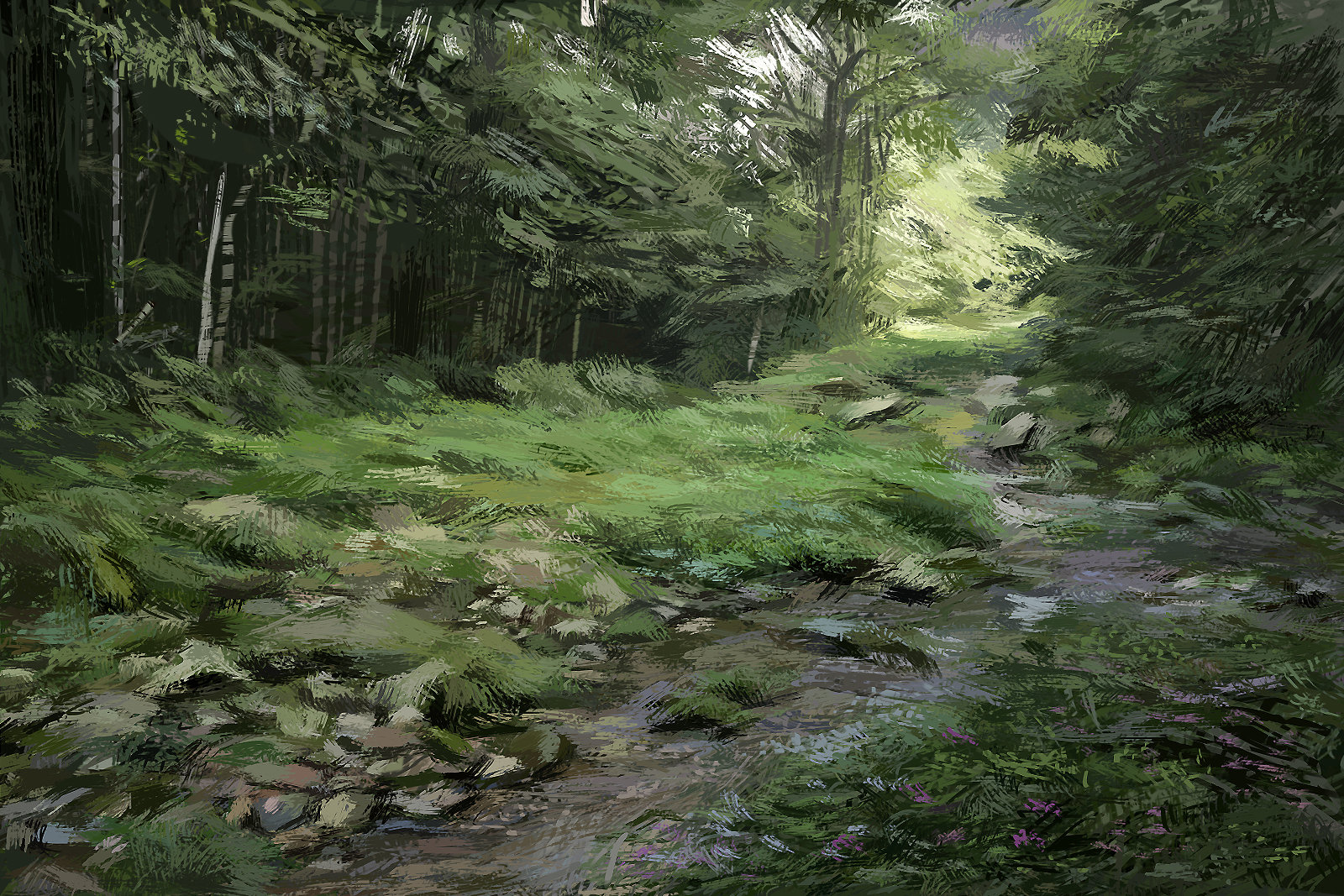 ArtStation - Study- Forest 3.3.2015