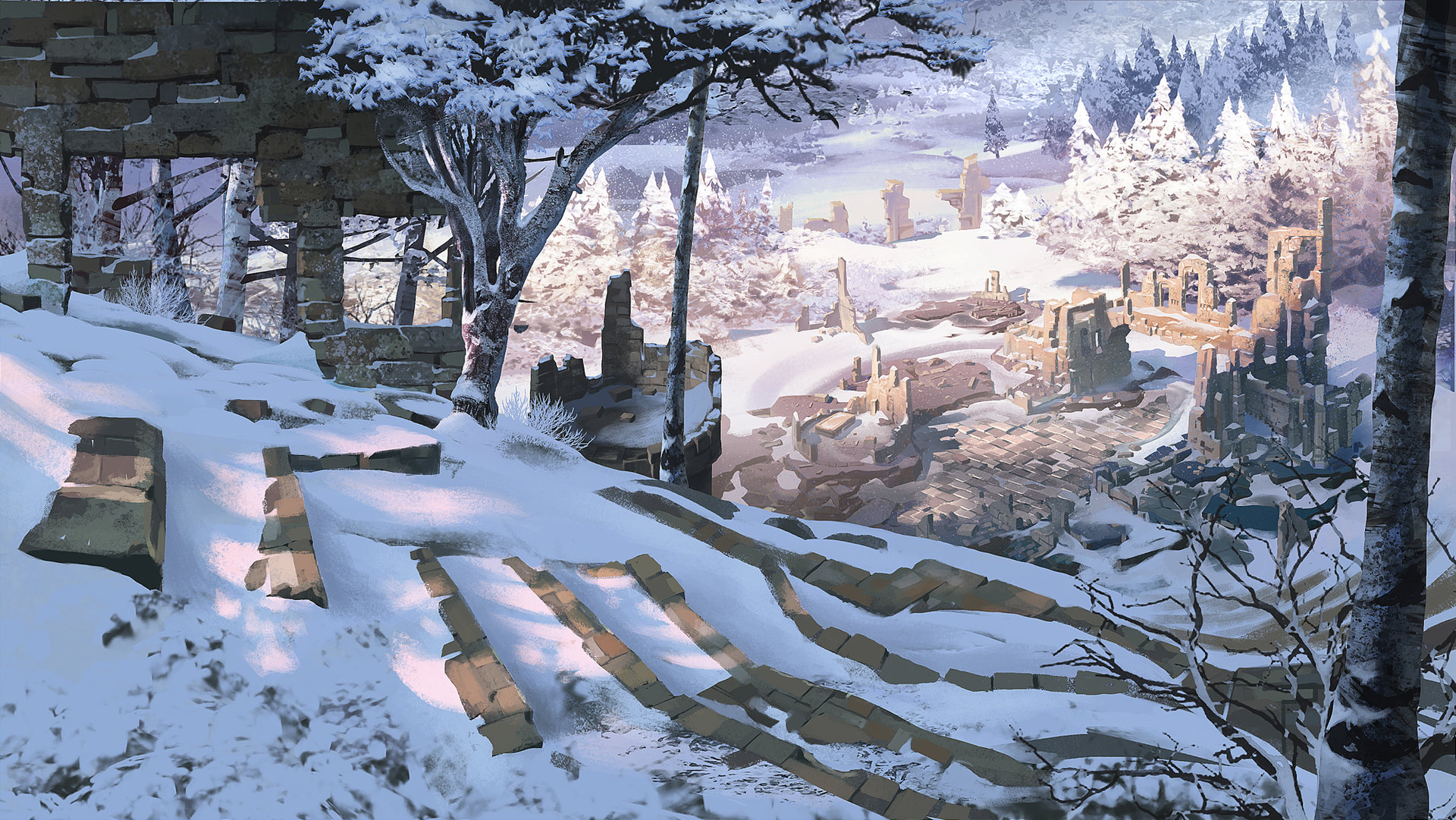 ArtStation - winter ruins