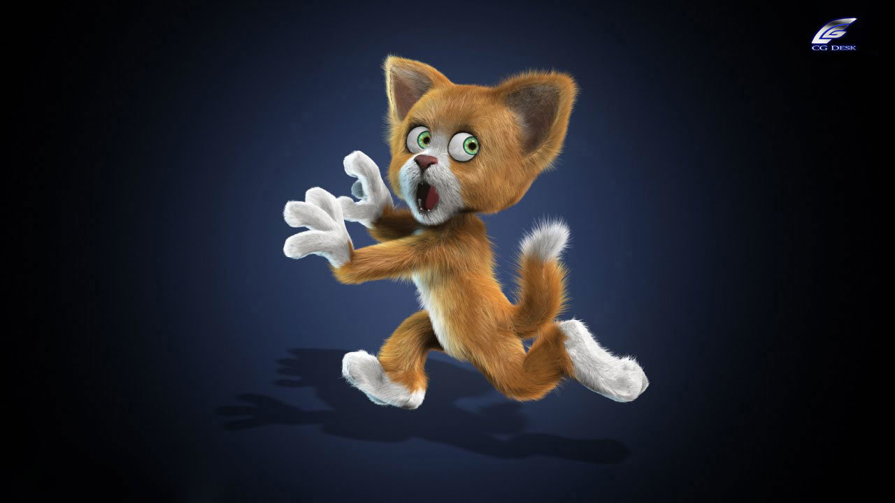 ArtStation - Scared Kitten