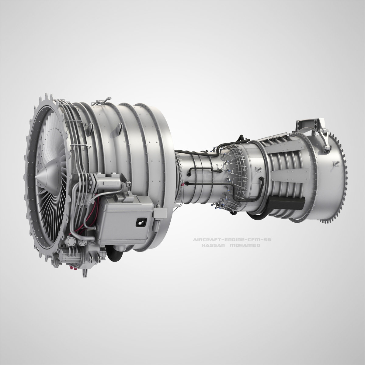 ArtStation - Aircraft Engine -cfm-56