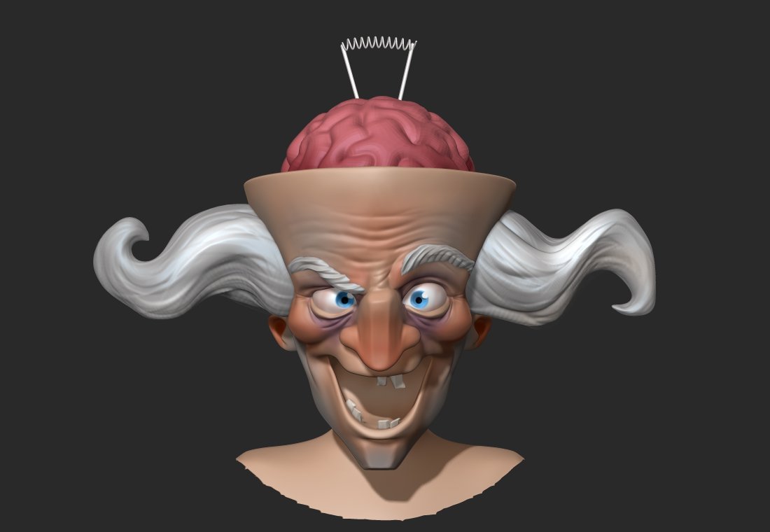 ArtStation - Weird professor concept sculpt