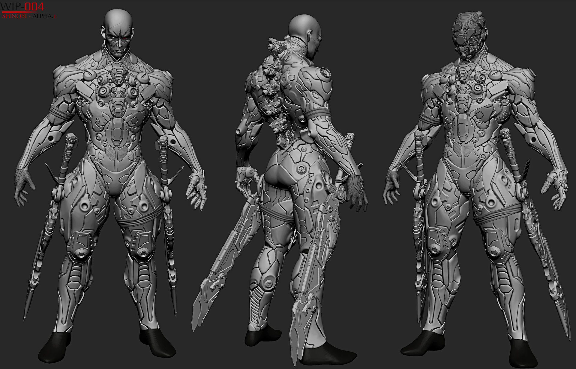 ArtStation - The Mechanoid Shinobi. WIP004