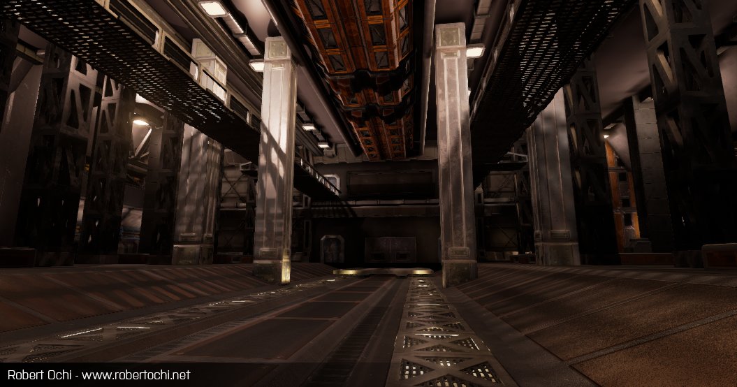 ArtStation - UE4 Mech Hangar Environment