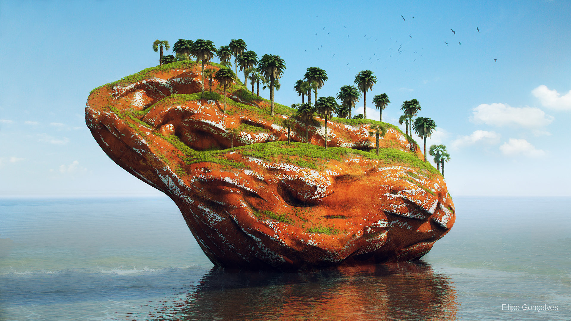 ArtStation - Red rock