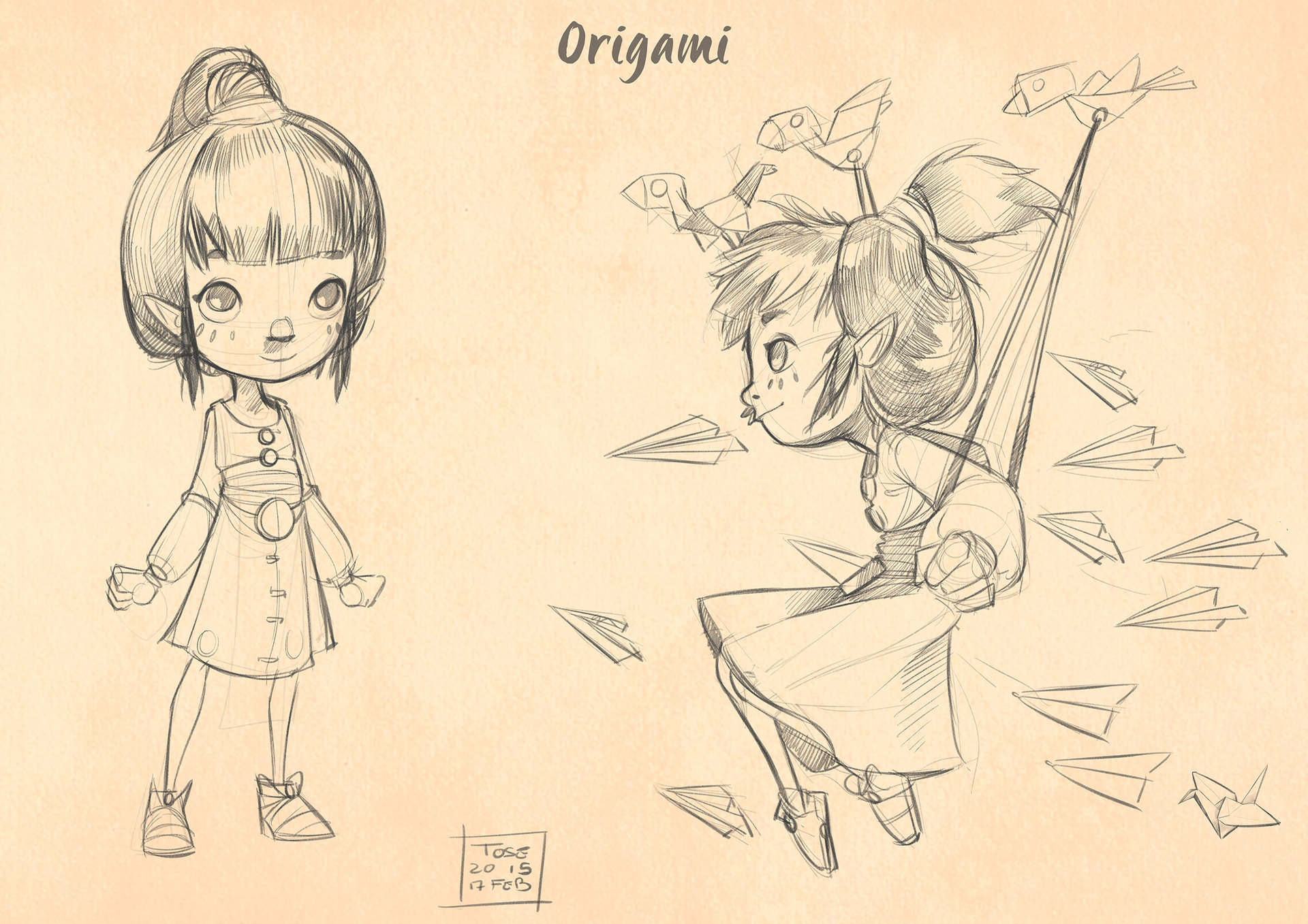 ArtStation - Origami - female Concept
