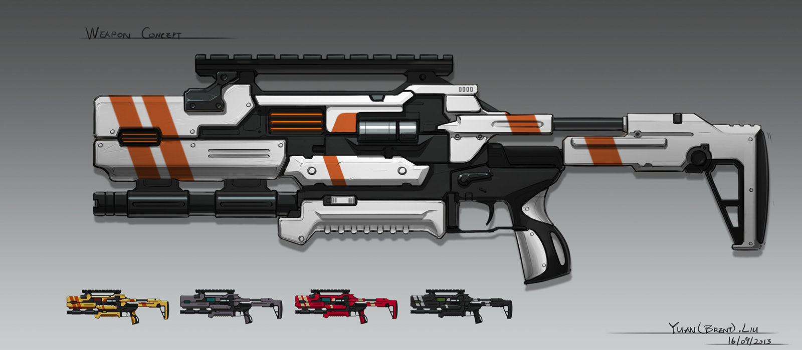 ArtStation - Pulse shotgun, Brent TeaCrab Liu