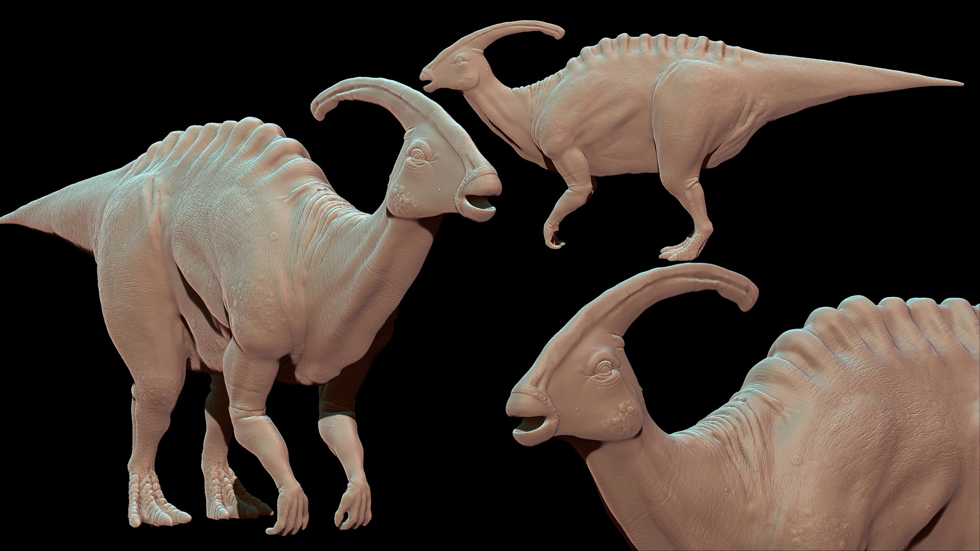 ArtStation - Parasaurolophus Sculpt