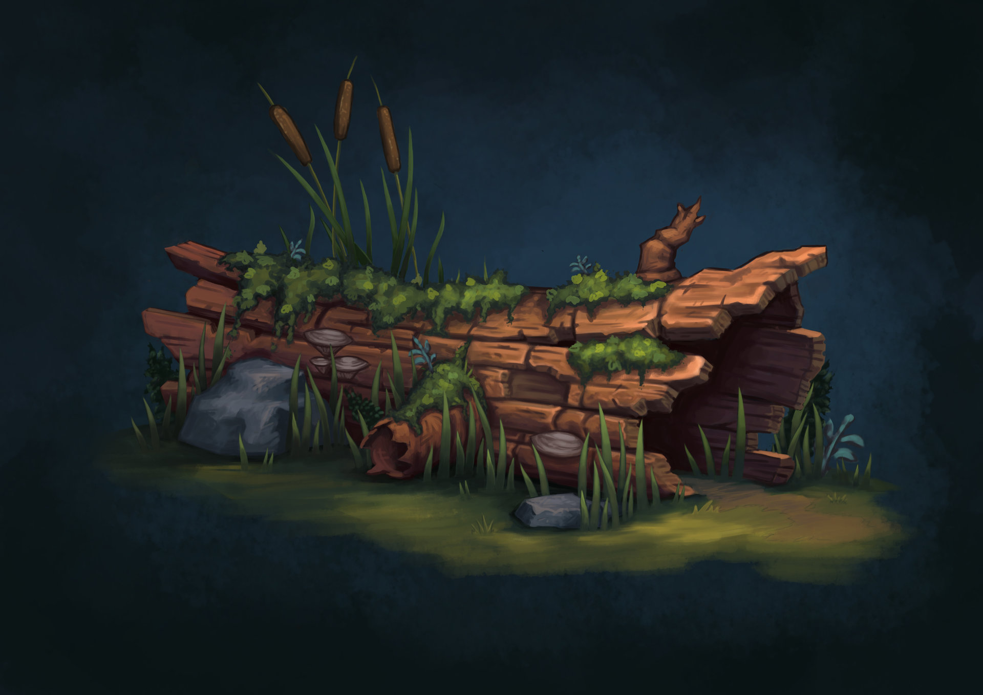 ArtStation - Hollow Log