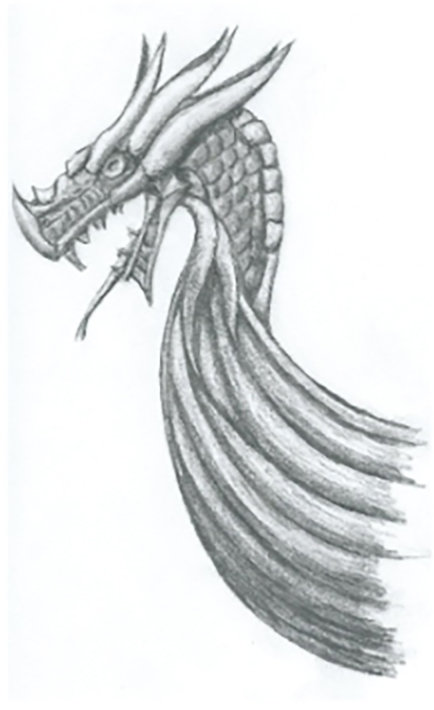 how to draw a viking dragon head