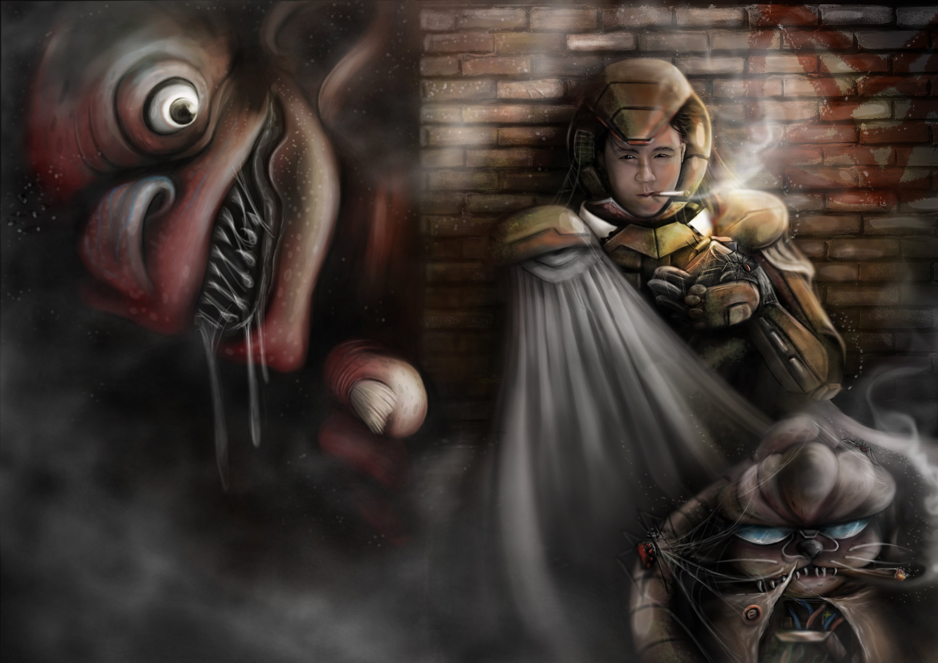 ArtStation - Waiting for RPG Boss by TATTOO ARTIST Randy Sunny SG Ink