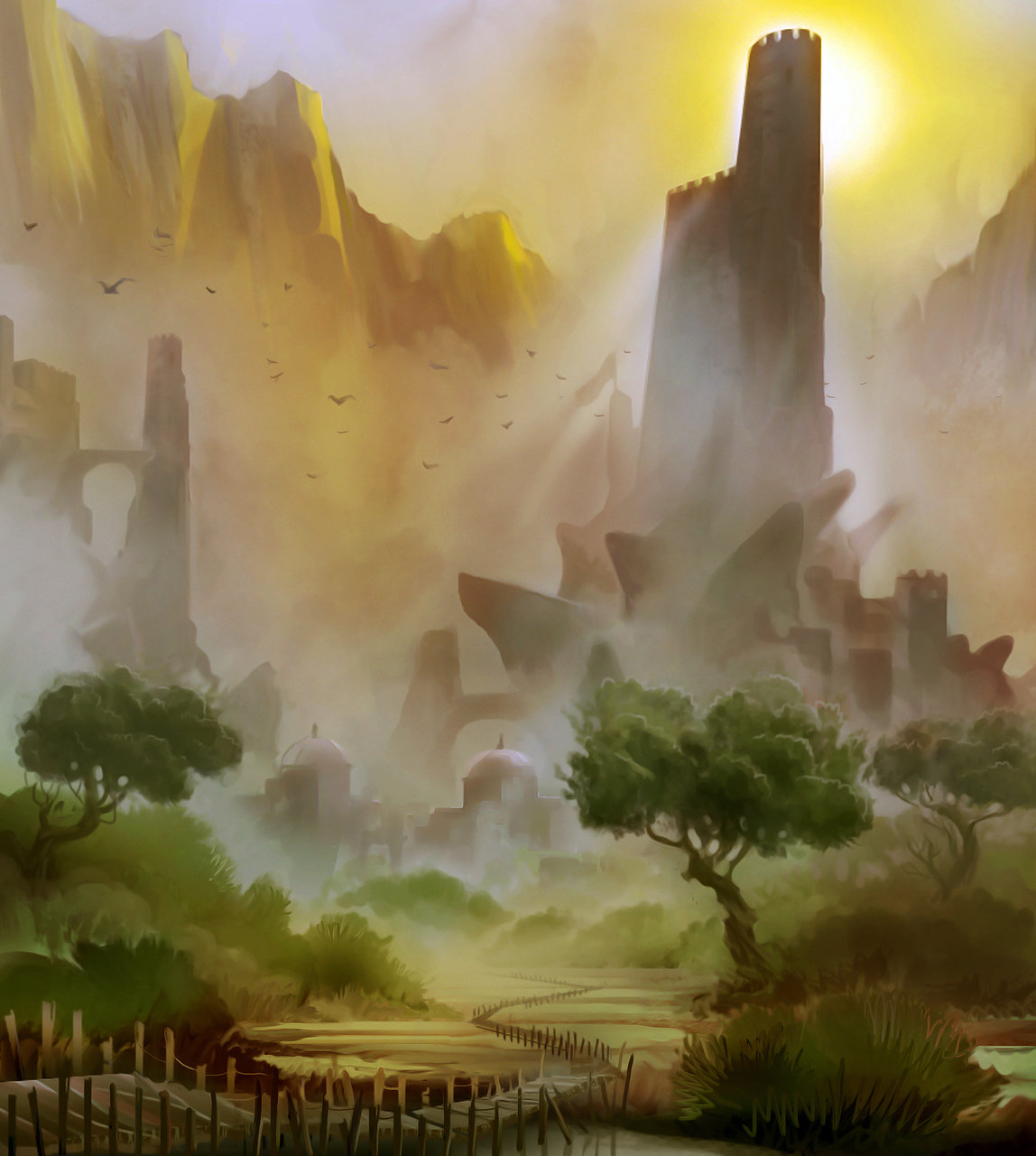 ArtStation - Castle In The Fog