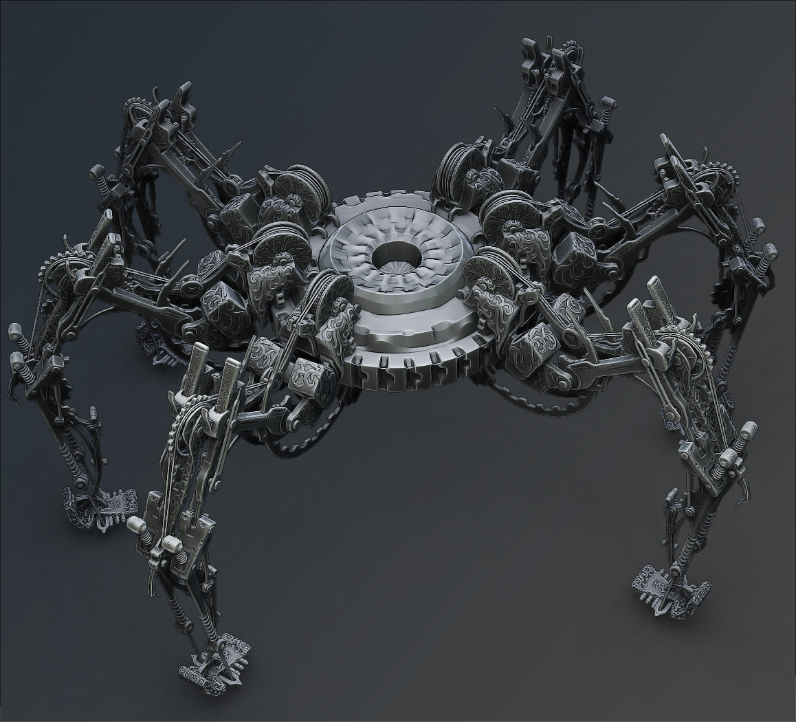 Maksym Manuilov - WIP of Steampunk Spider Vehicle