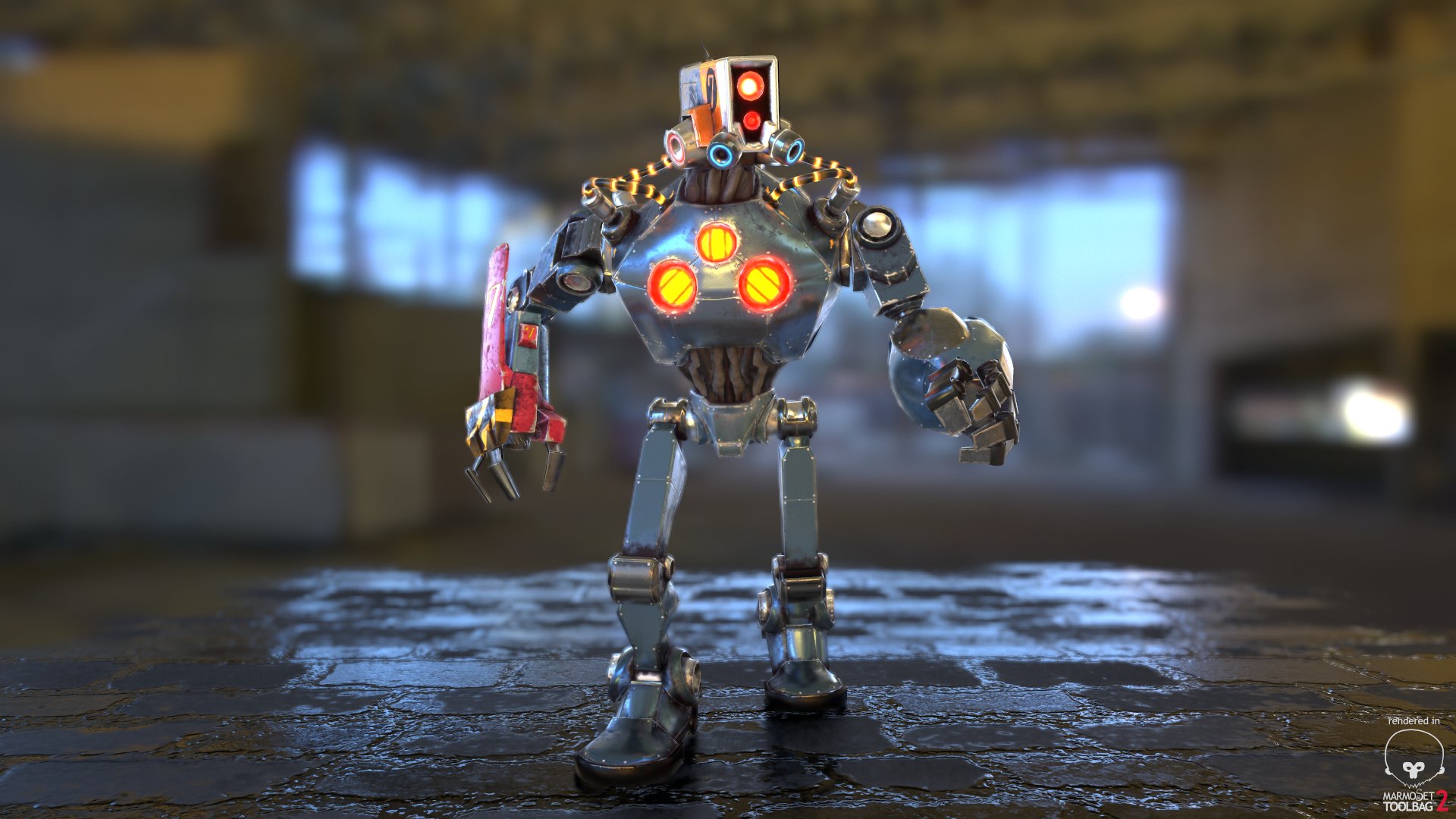 ArtStation - Robot - Game Asset PBR workflow