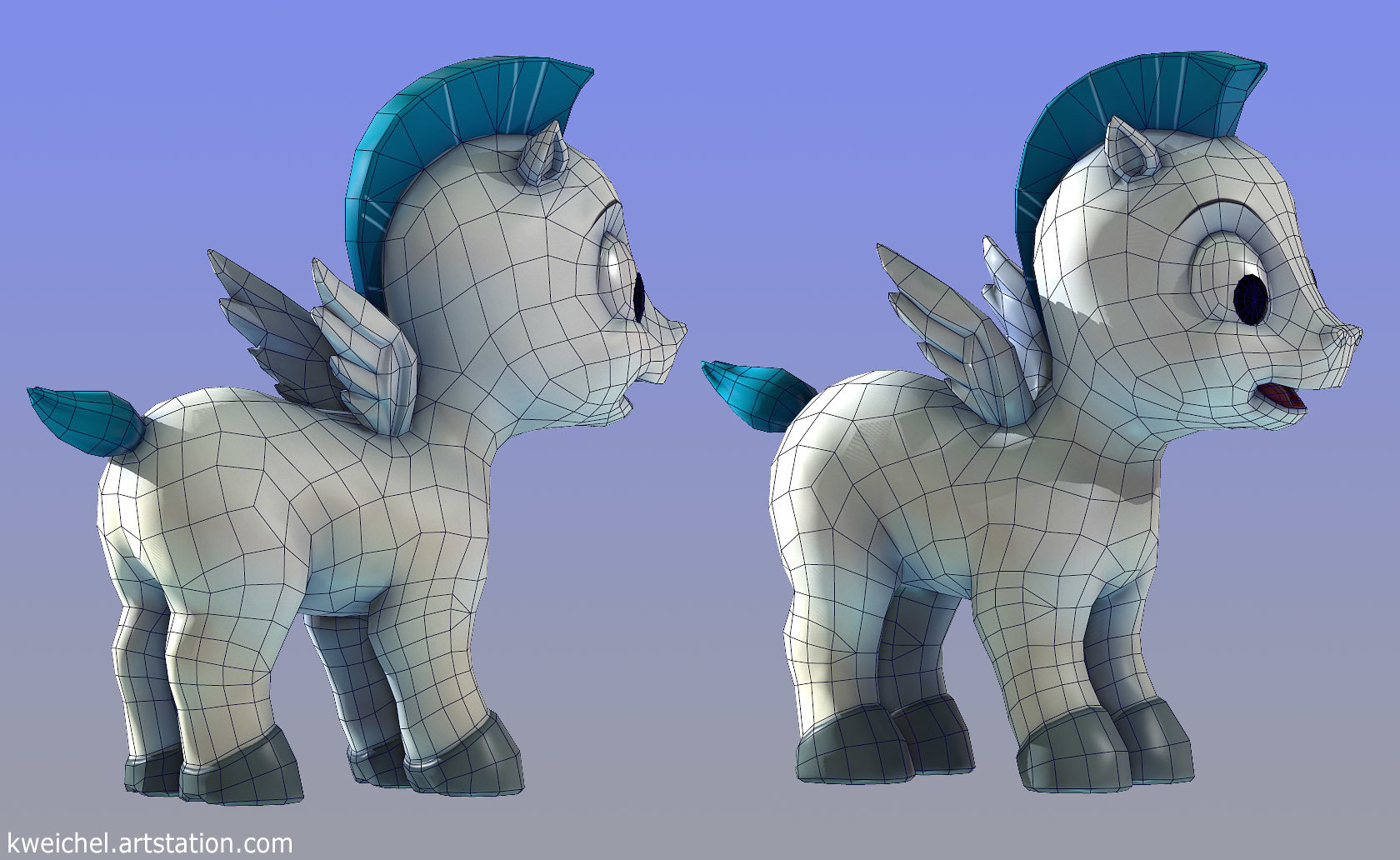 Kevin Weichel - Low poly - Baby Pegasus