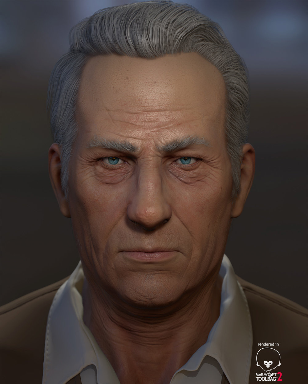 Zhang Yimin - the Old Man head realtime render