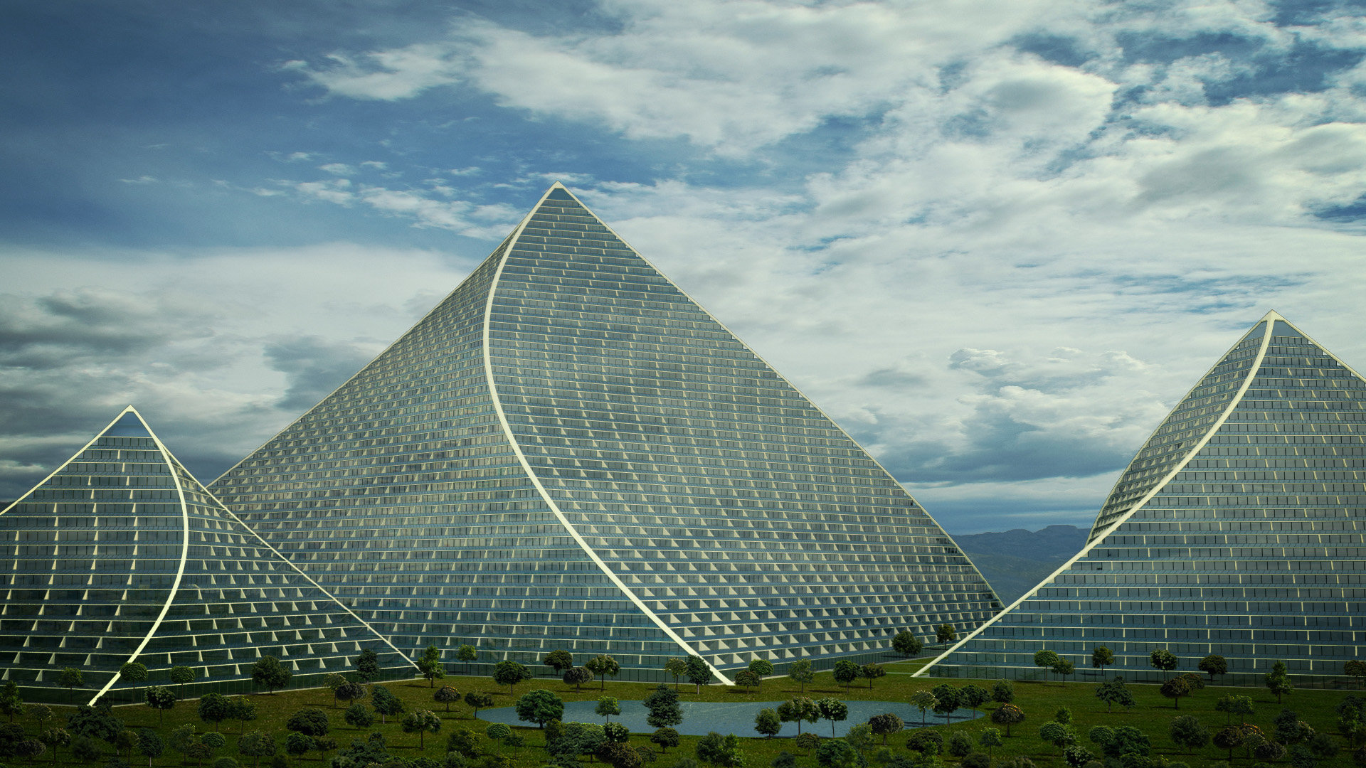 ArtStation - Twisted Pyramid - apartment complex design