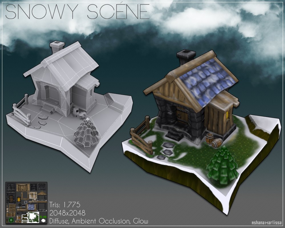 ArtStation - Snowy Scene