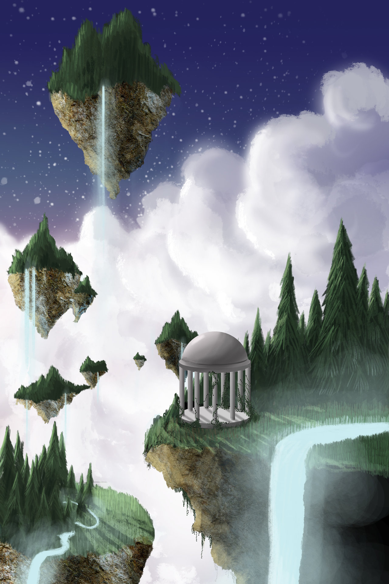 ArtStation - Floating Islands - Student Work - 2013