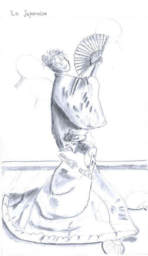 ArtStation - Monet's Japanese |Warm-Up Drawing