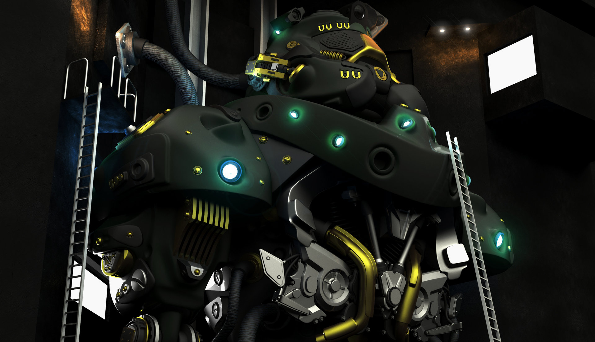 ArtStation - Crow - 3D Max and Zbrush (vray) + PS