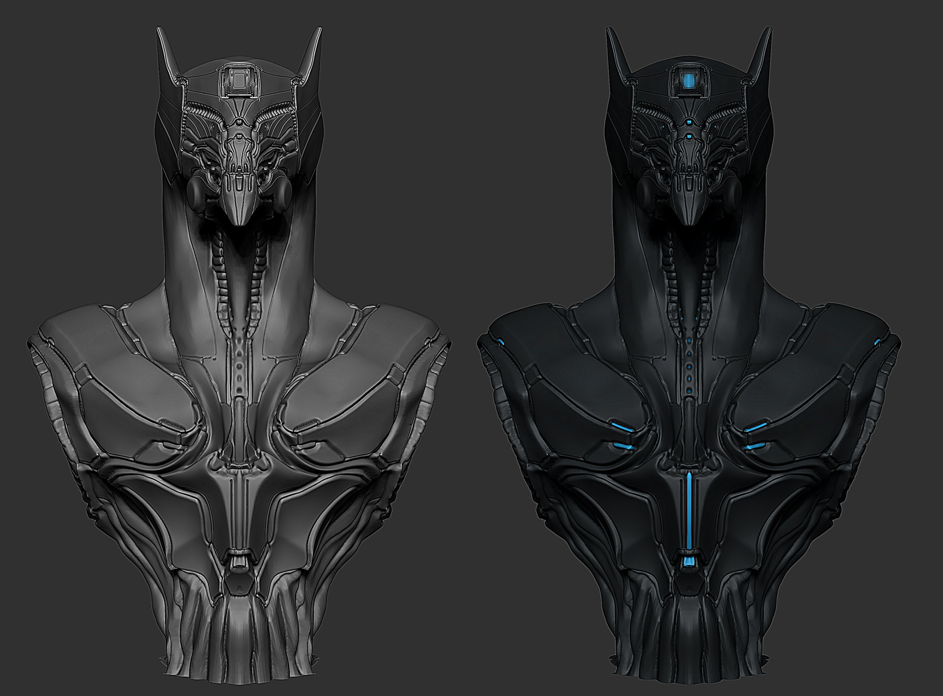 ArtStation - Work In Progress Mecha Bust 2