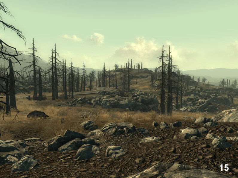 Cory Dornbusch - World Art intern landscape examples for Fallout 3.