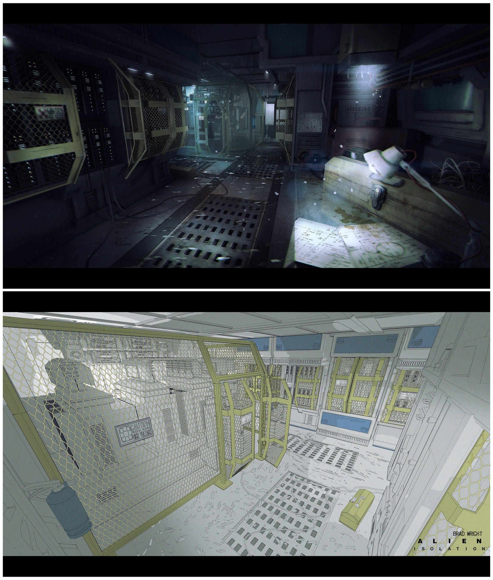 ArtStation - Alien: Isolation_Shopping Centre Maintenance room