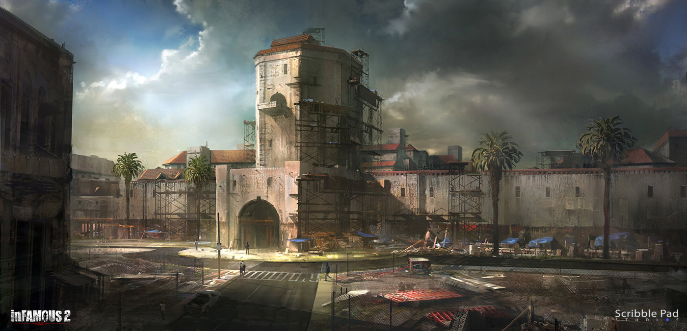 ArtStation - Infamous 2 Concept Art - Fort Design Final