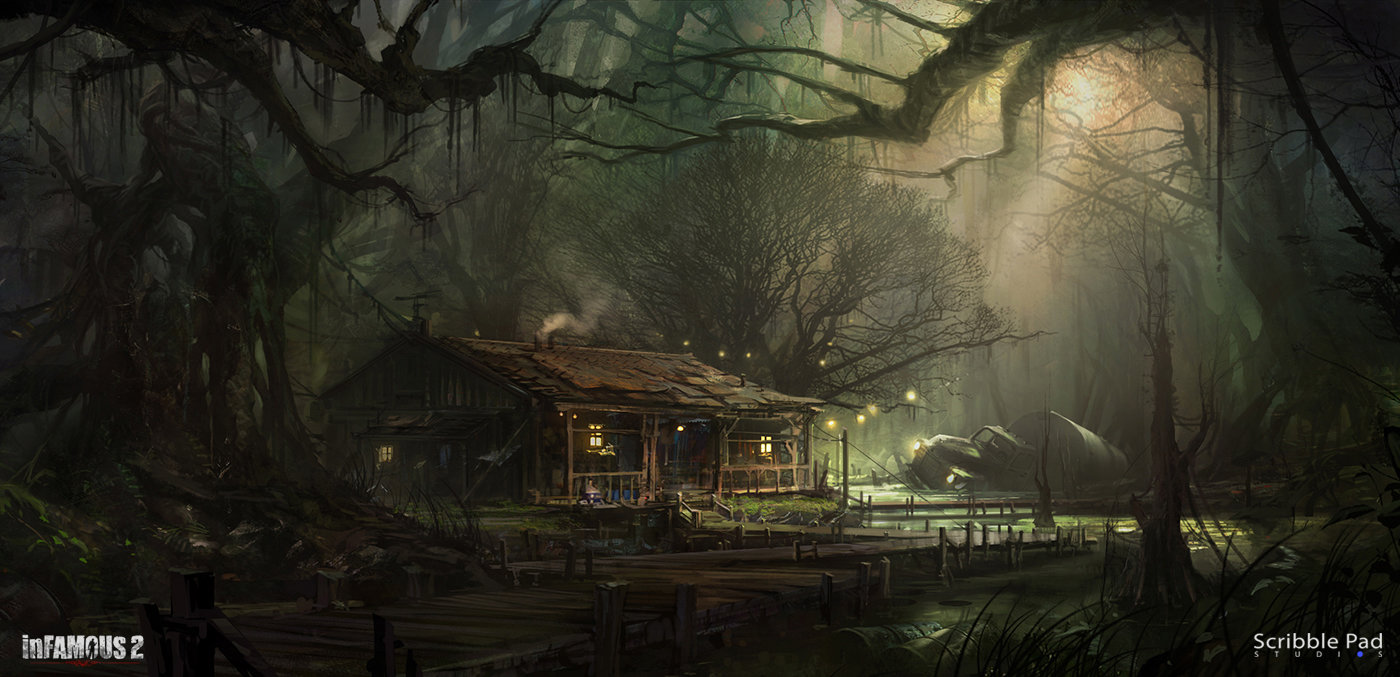 ArtStation - Infamous 2 - Swamp Design Final, Scribble Pad Studios