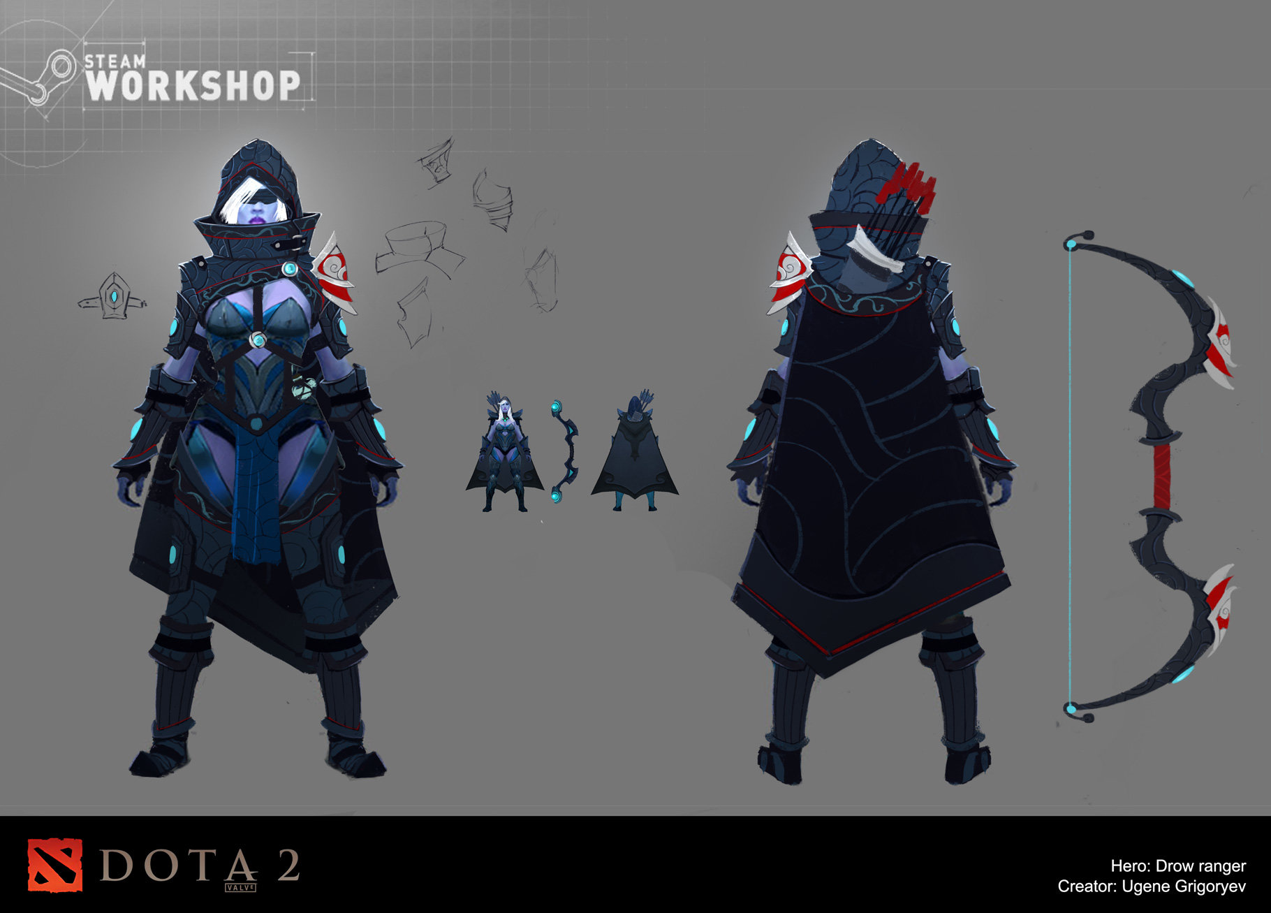 ArtStation - Drow Ranger set, Ugene grigoryev