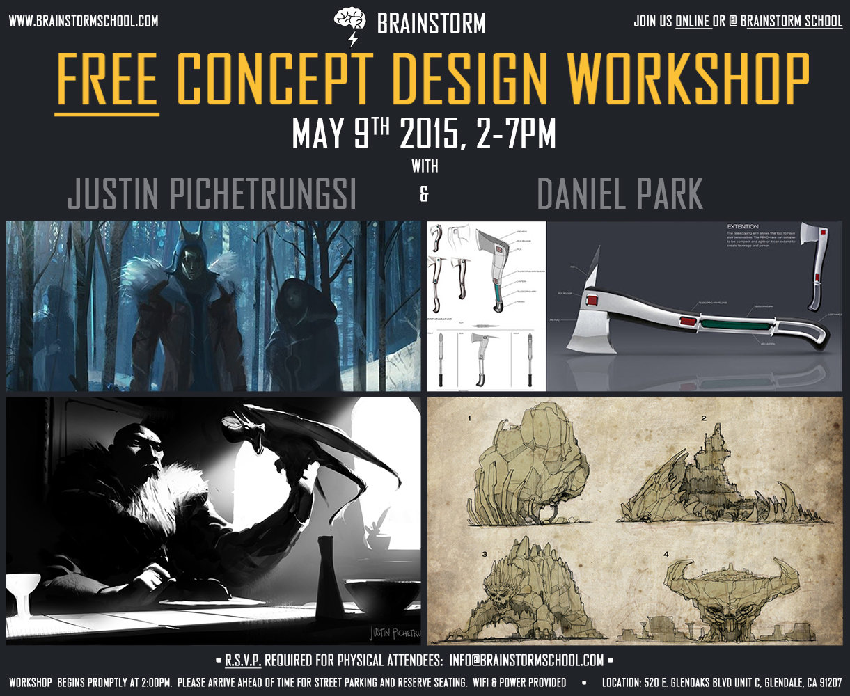 Brainstorm School - FREE Concept Design Workshop with Justin ...