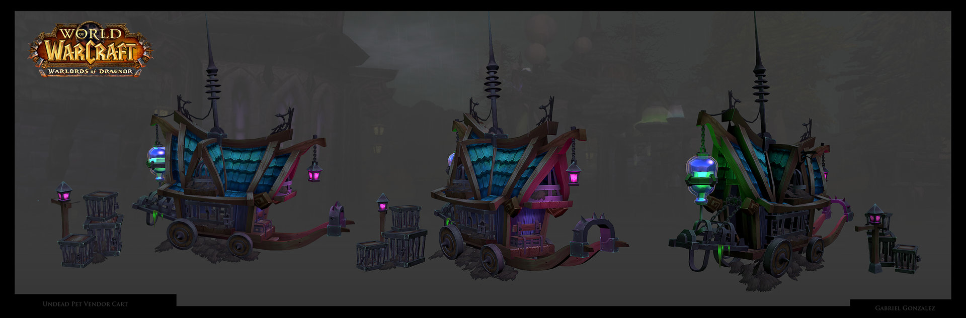 ArtStation - Undead Pet Vendor Cart!