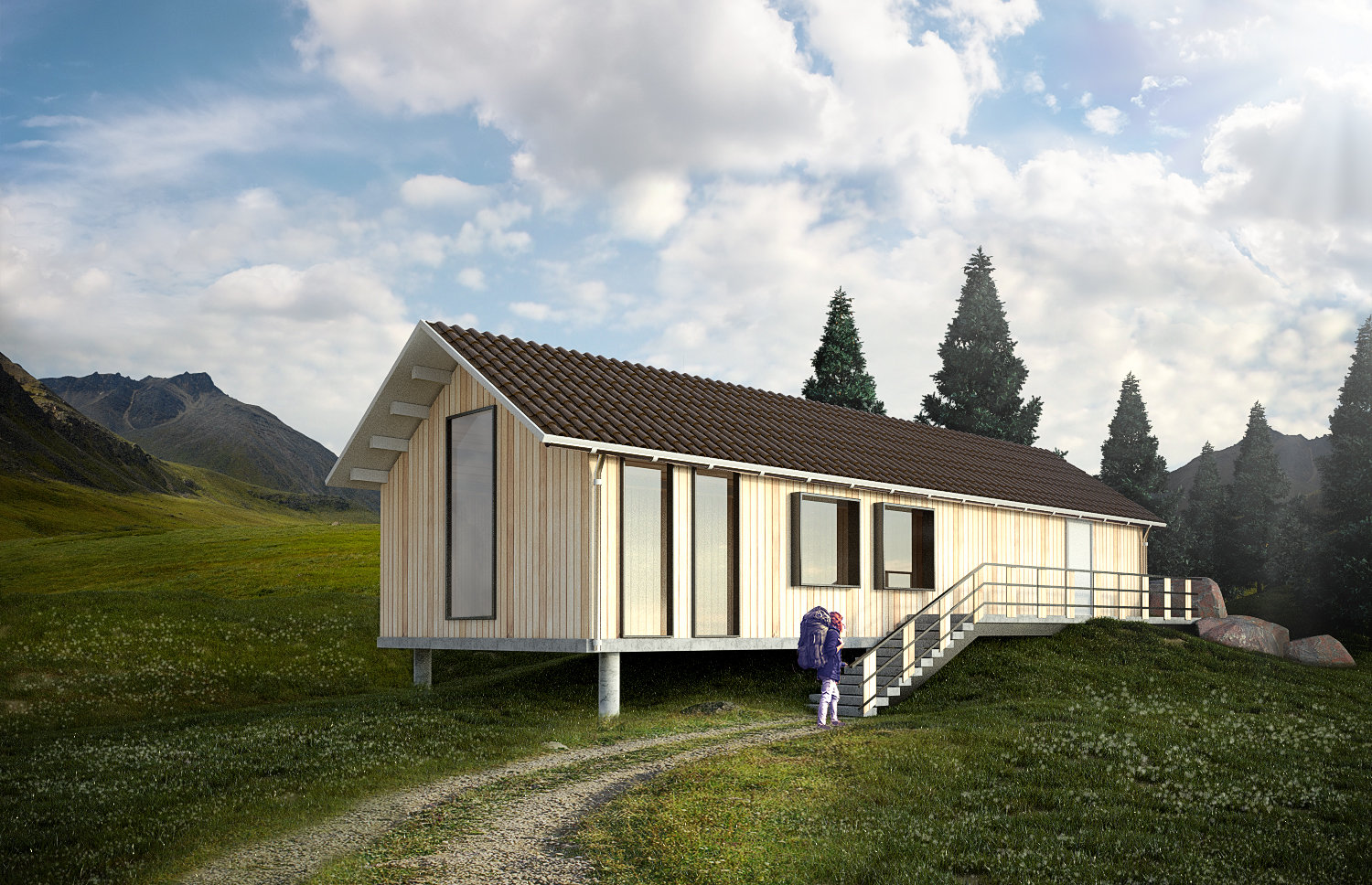 ArtStation - A mountain shack