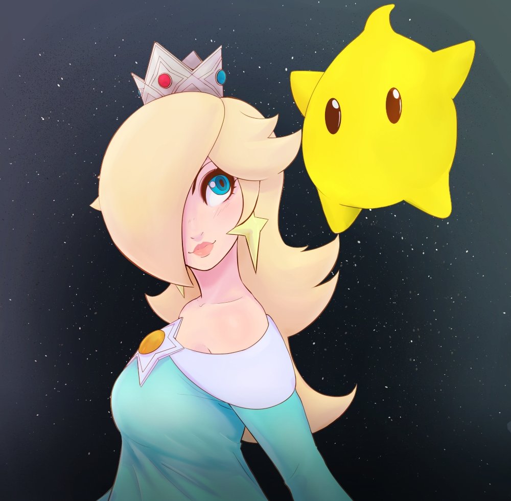 ArtStation - Rosalina and Luma, Matt Black ArtStation - Rosalina and Luma, Matt Black