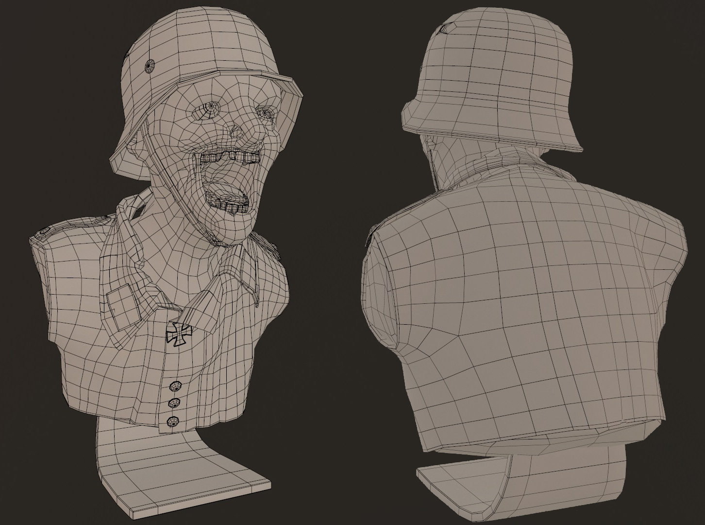 Marco Capellazzi - Zombie Nazi Soldier ( Low poly with Textures )