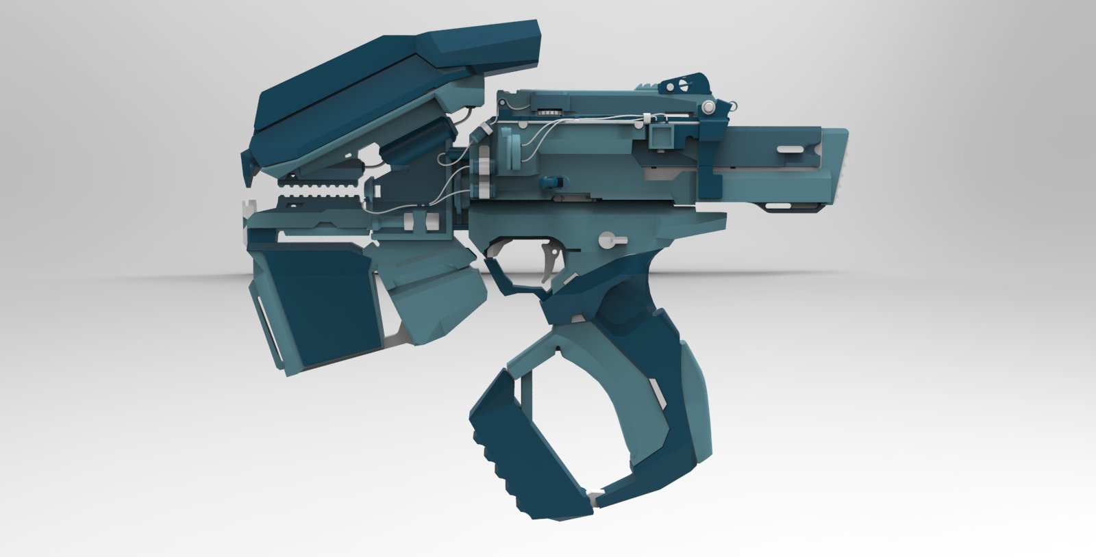 ArtStation - Futuristic 2 Handed Pistol