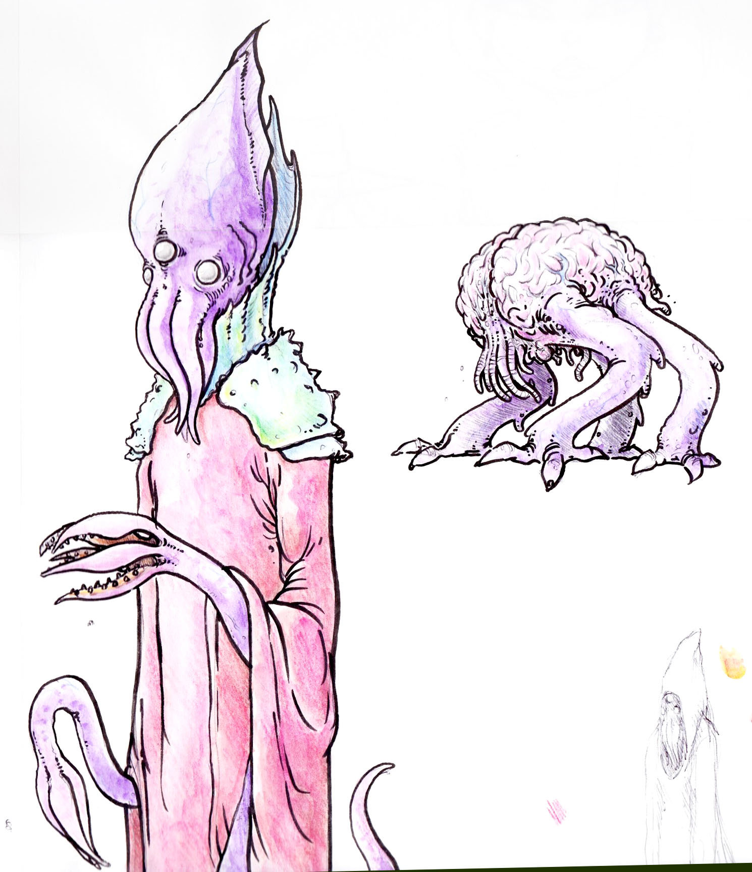 ArtStation - Variant Mindflayer and Intellect Devourer