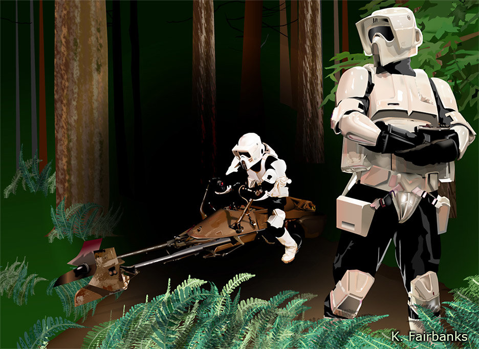K. Fairbanks - Star Wars (digital drawings) Fan Art, Set 2, by K. Fairbanks