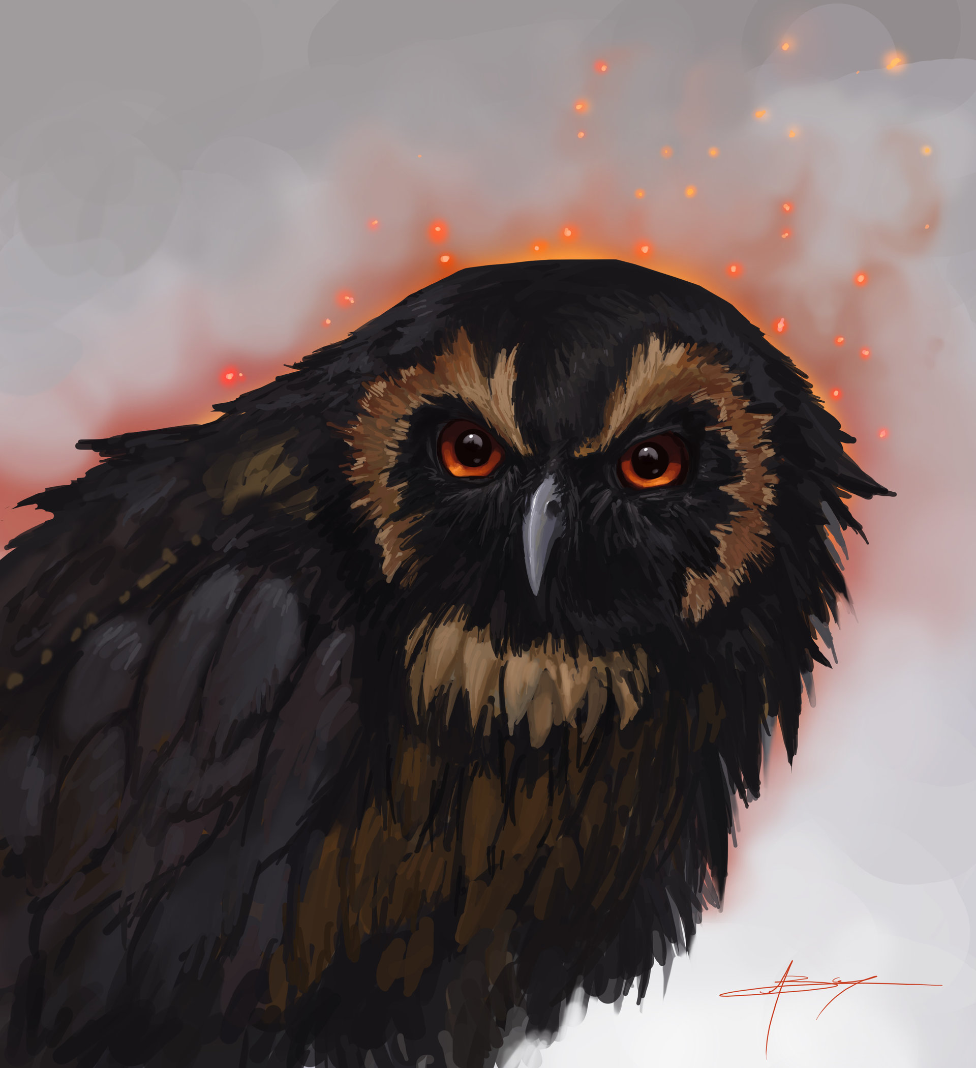 ArtStation - Grumpy owl