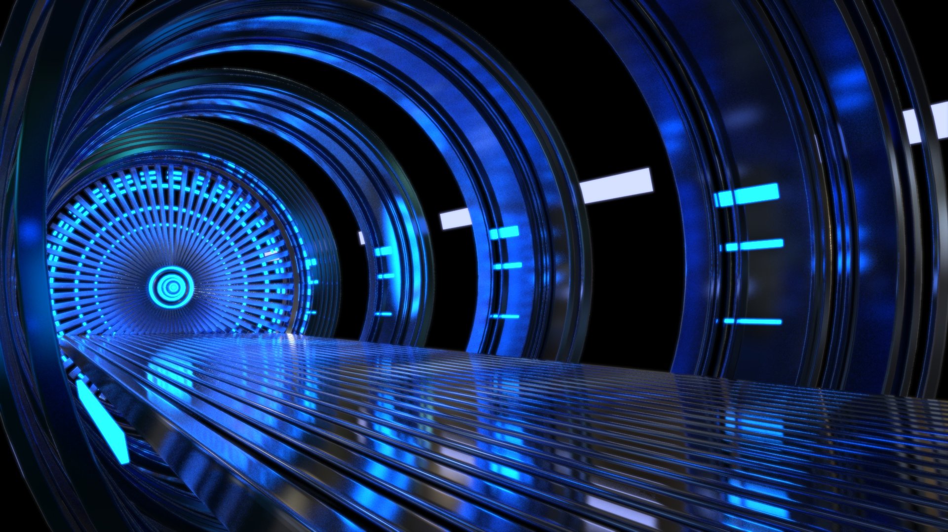 futuristic hallway