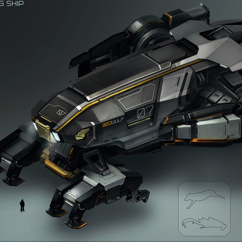 ArtStation - BEOWULF - Asteroid Mining Ship, Andre Kieschnik