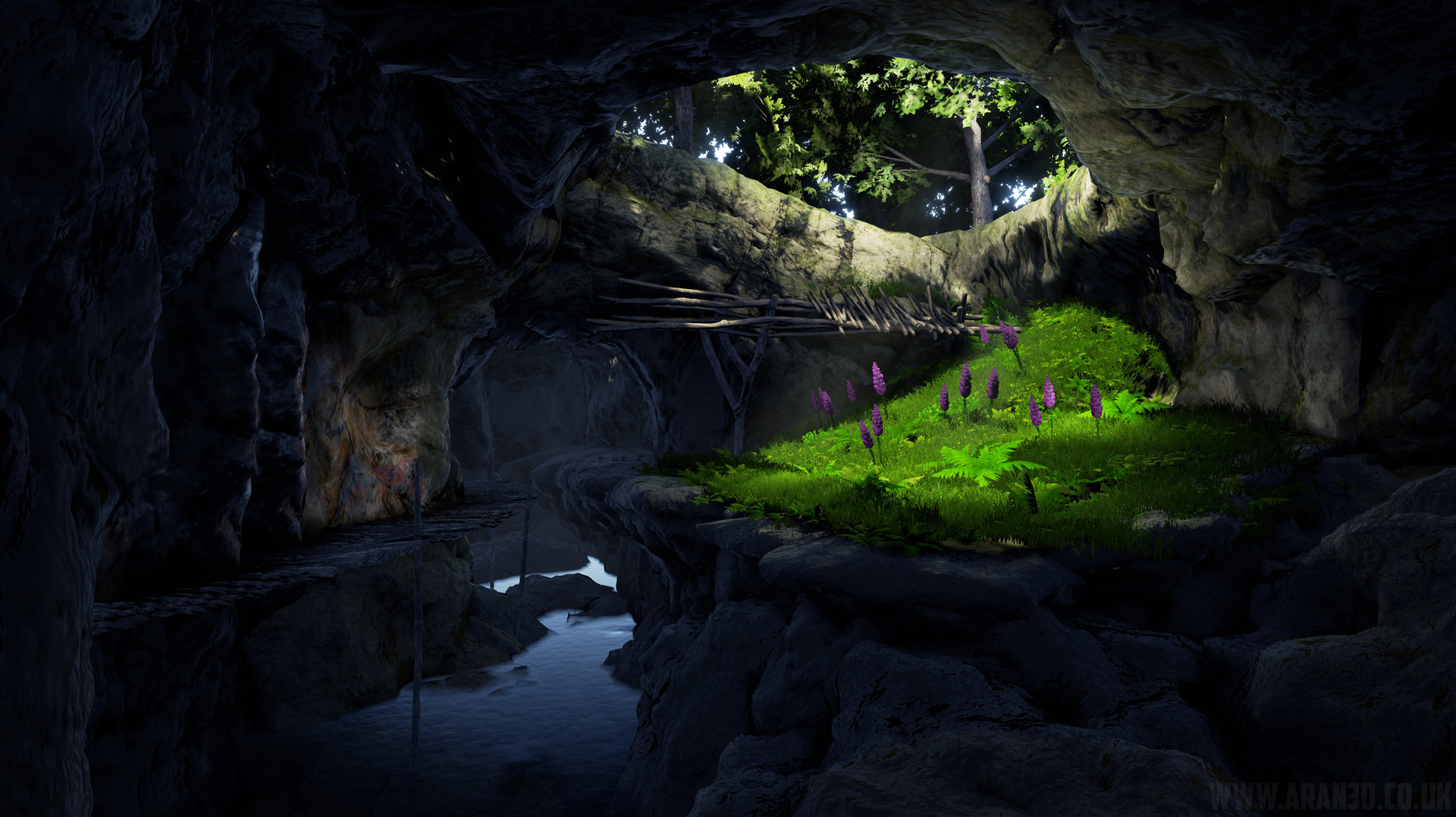 ArtStation - Cave scene