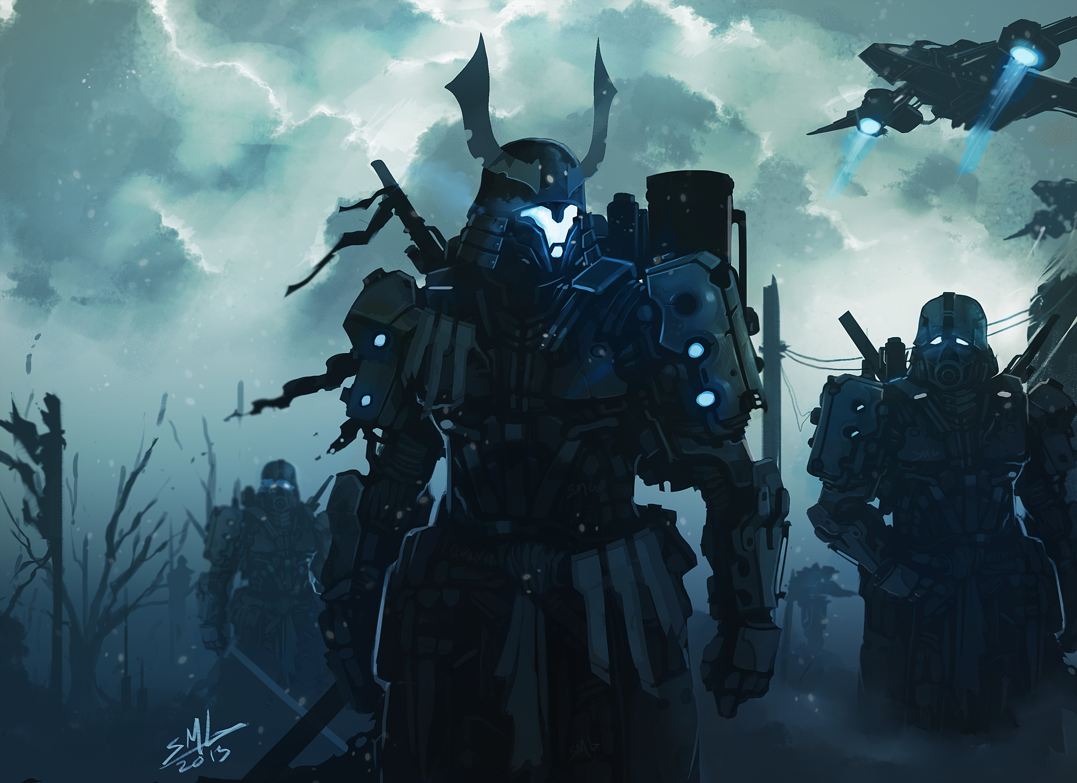 Futuristic Samurai Wallpaper