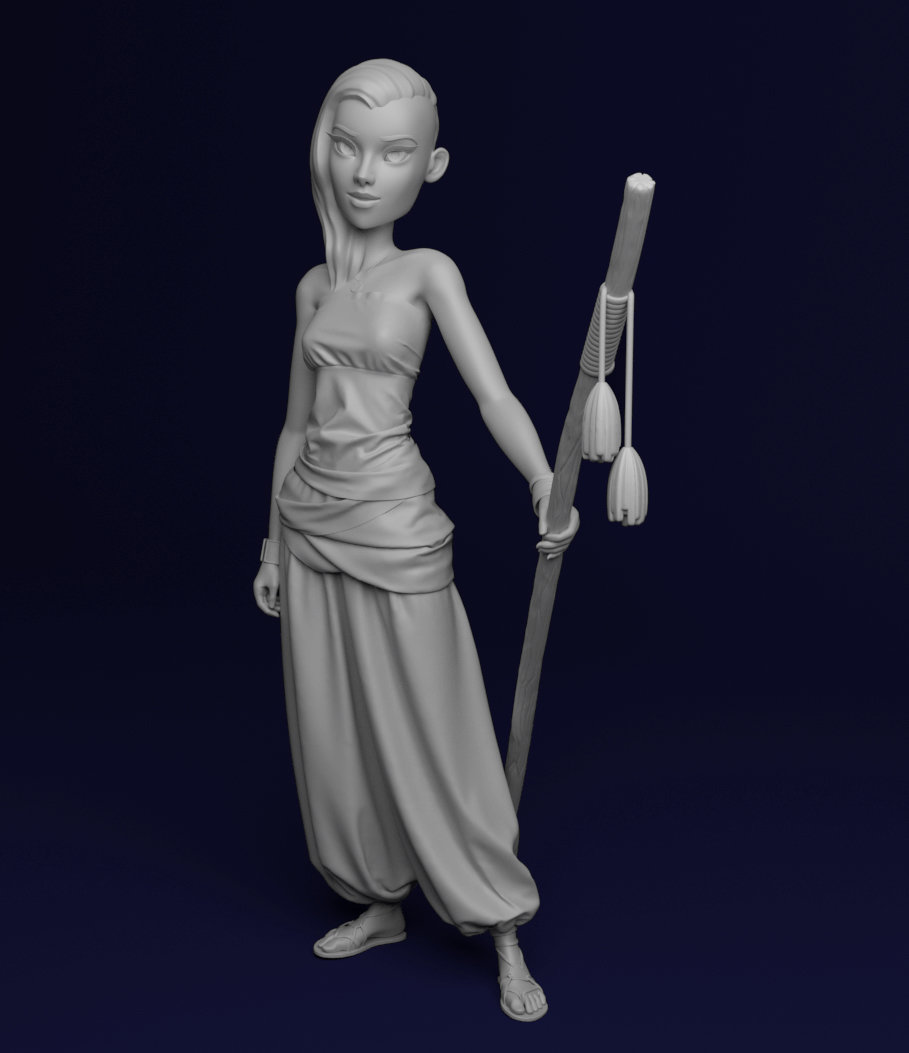 ArtStation - Monk Girl - Work in Progress