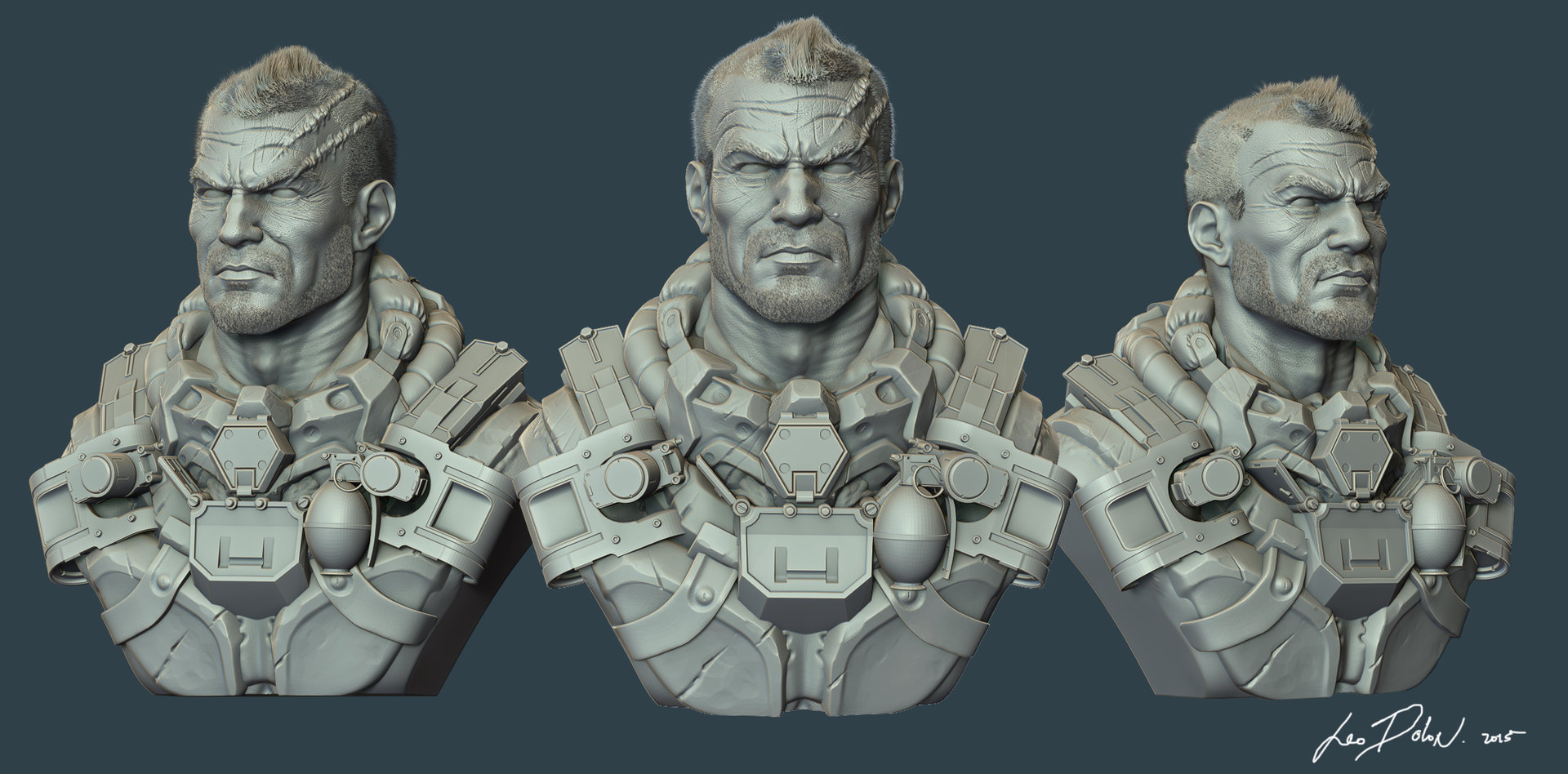 ArtStation - Clay Render of The Commander